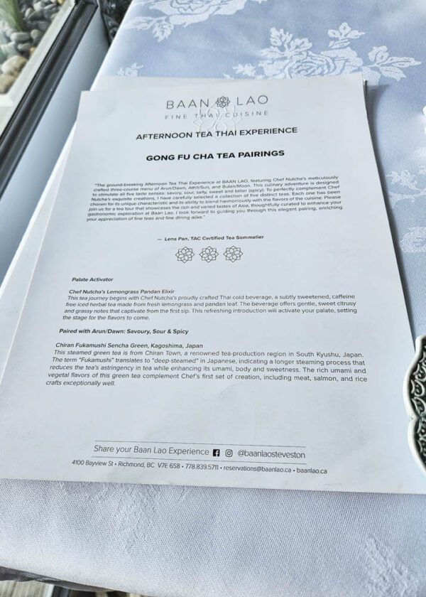Review: Baan Lao Afternoon Tea Thai Experience in Richmond, BC ...